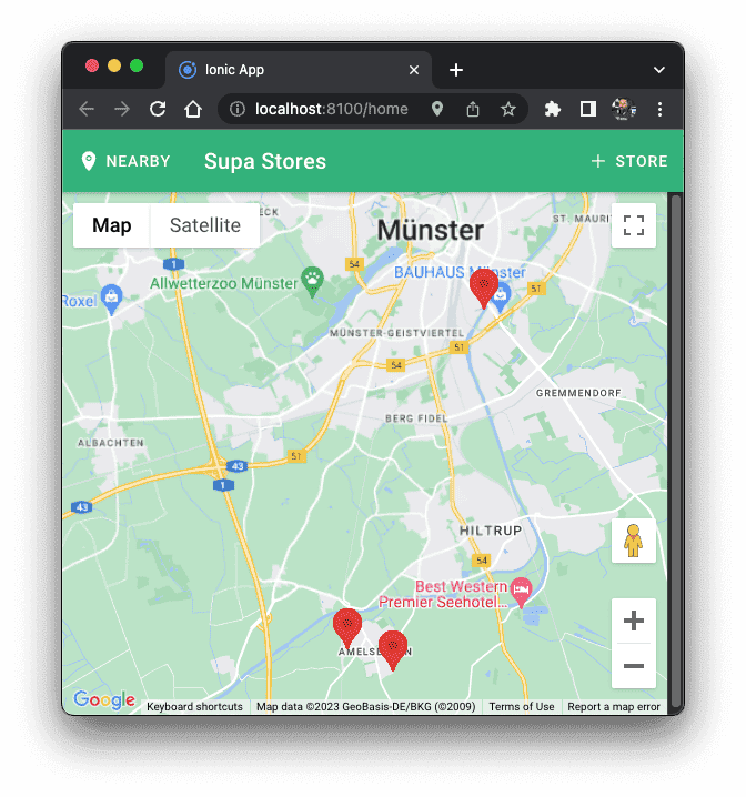 Geo Queries with PostGIS in Ionic Angular