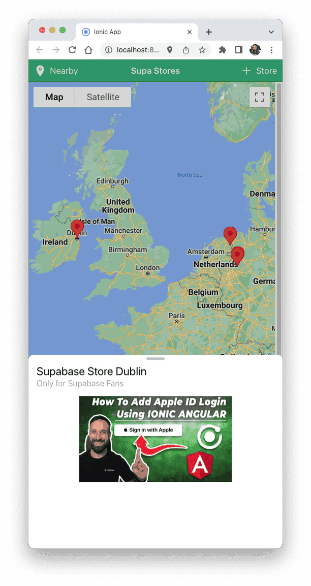 Geo Queries with PostGIS in Ionic Angular