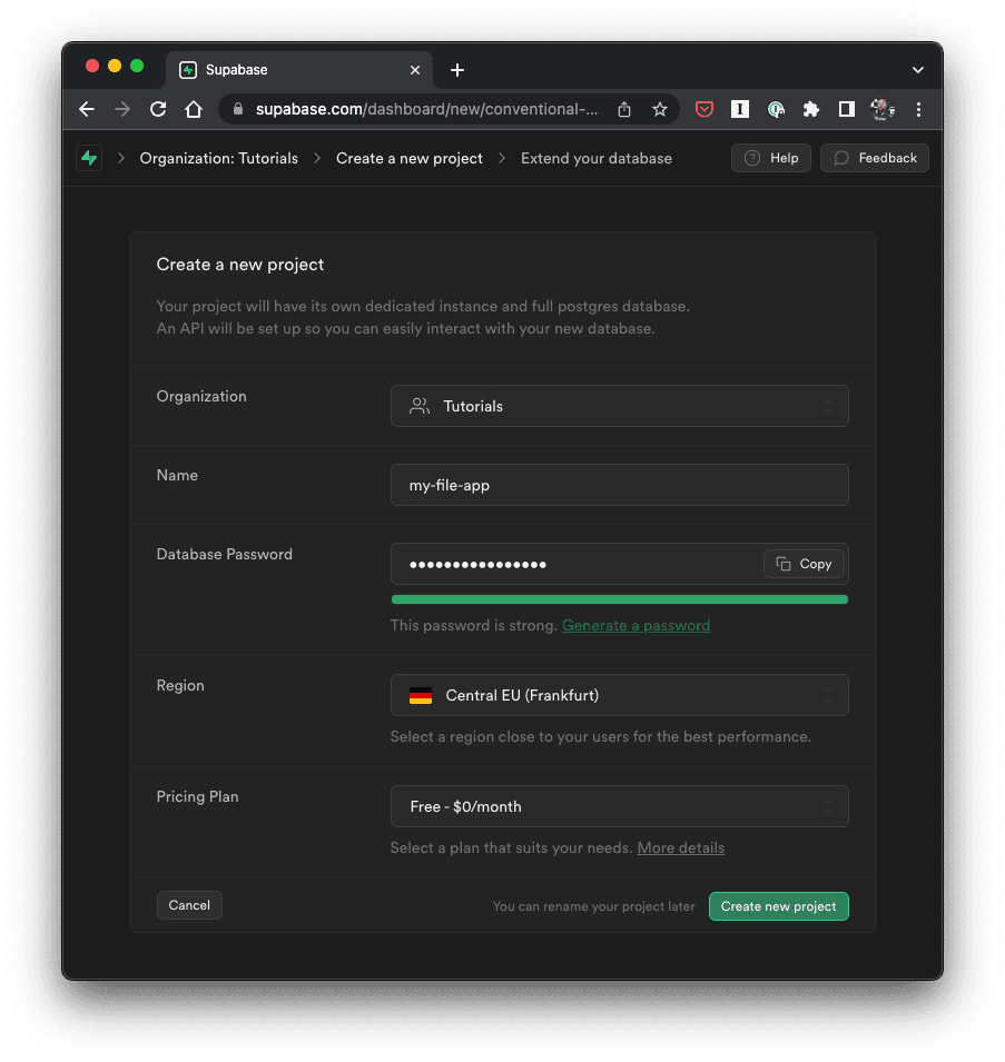 React Native file upload with Supabase Storage