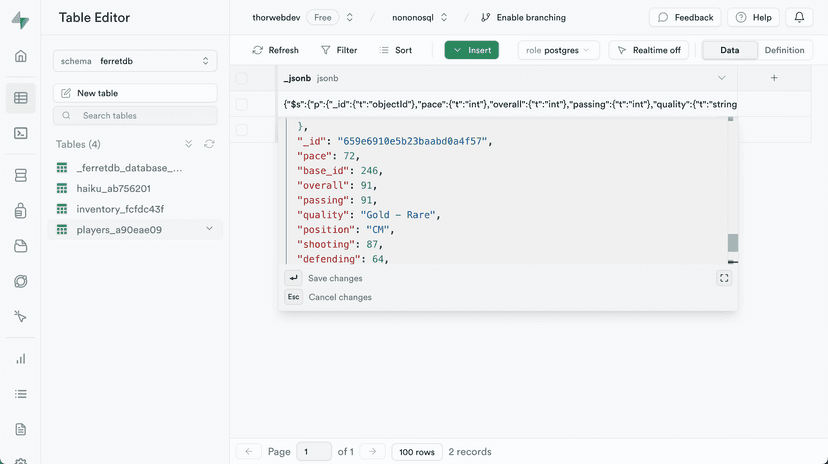 Nosql Postgres Add Mongodb Compatibility To Your Supabase Projects With Ferretdb