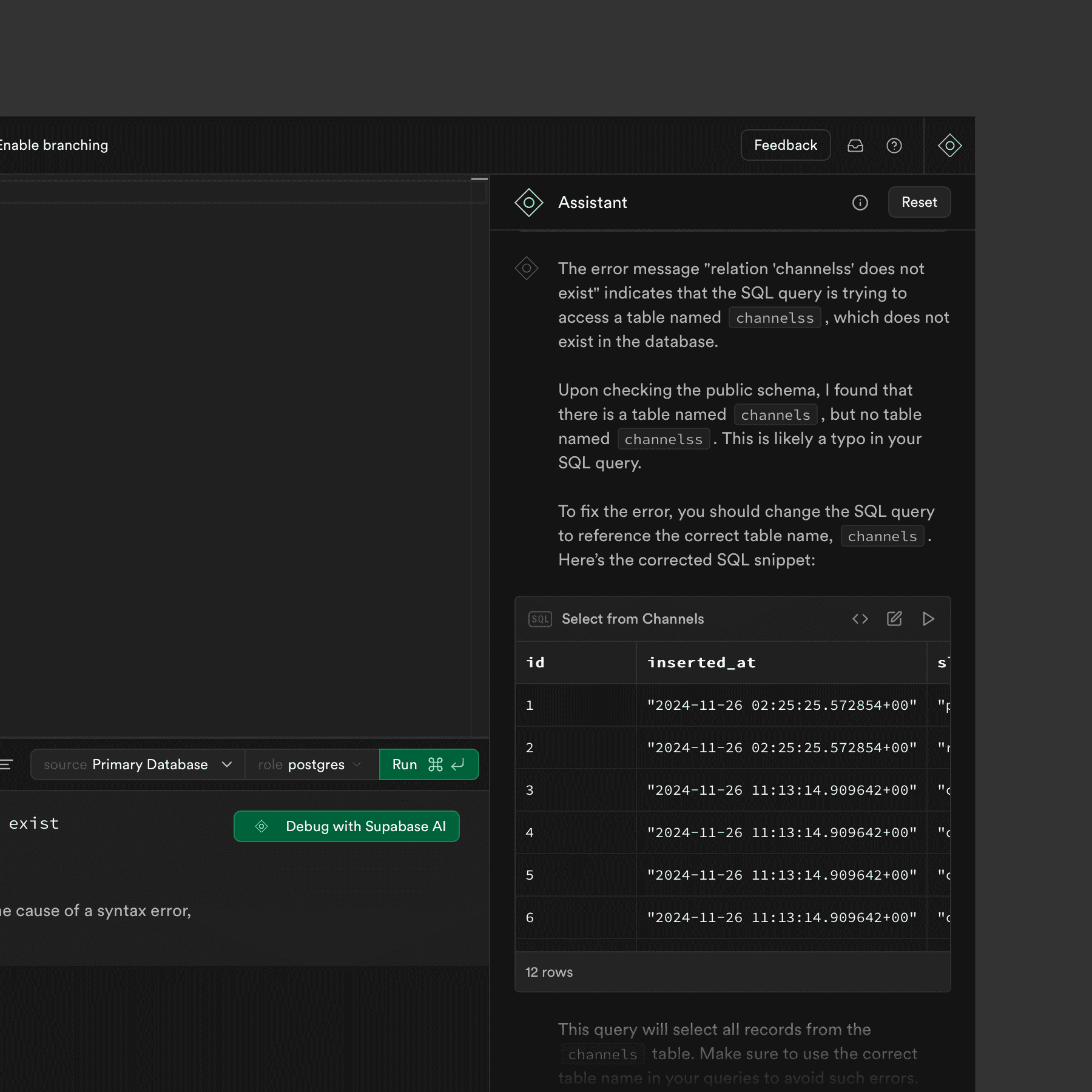 Supabase AI Assistant v2