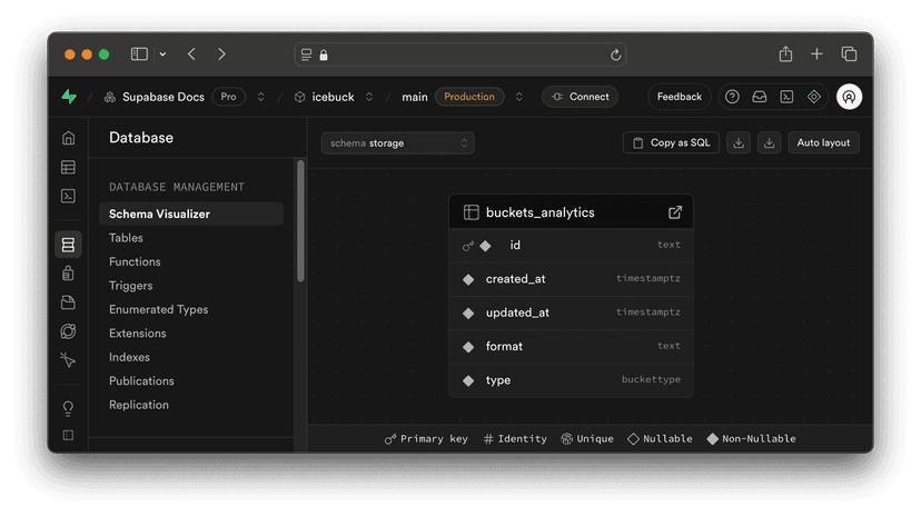 Supabase Analytics Buckets with Iceberg Support
