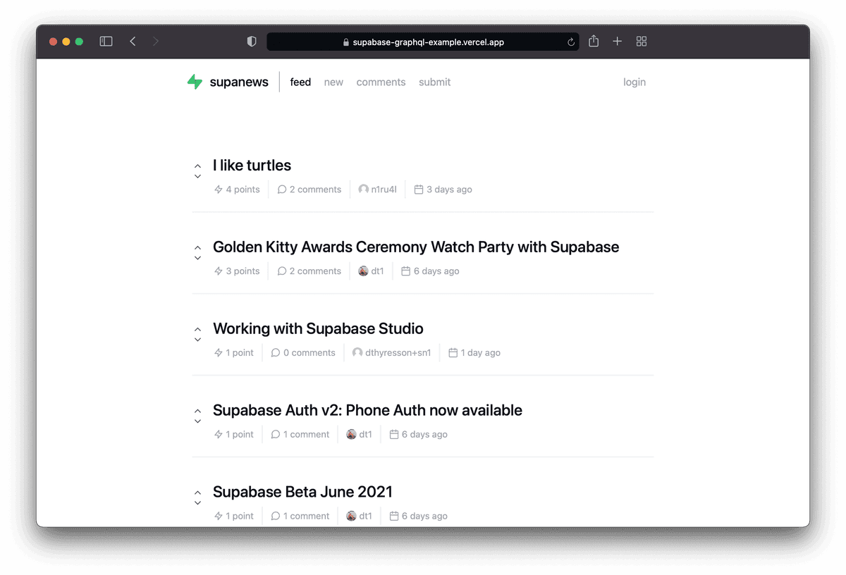 GraphQL is now available in Supabase