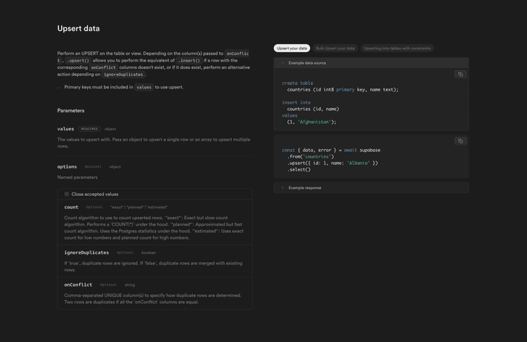New Supabase Docs, built with Next.js
