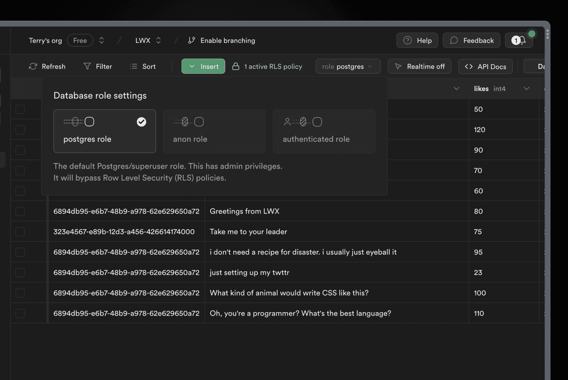 Supabase Studio: AI Assistant and User Impersonation