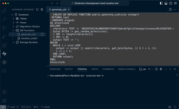 Official Supabase extension for VS Code and GitHub Copilot