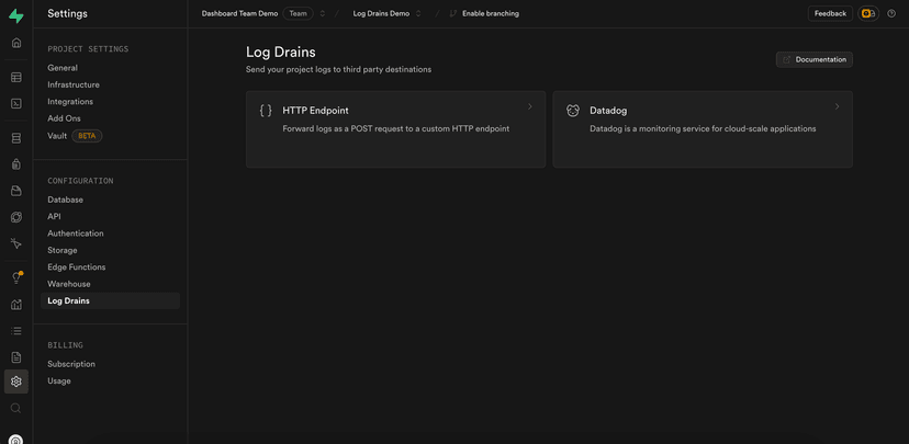 Introducing Log Drains