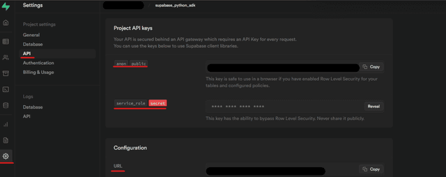 Python data loading with Supabase