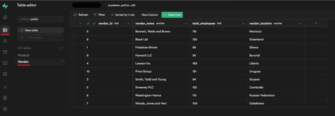 Python data loading with Supabase