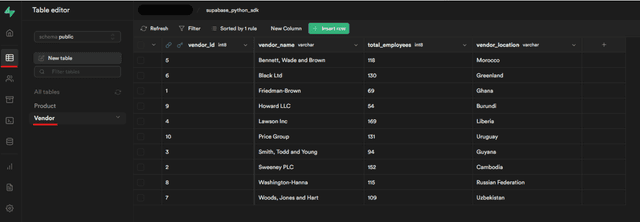 Python data loading with Supabase