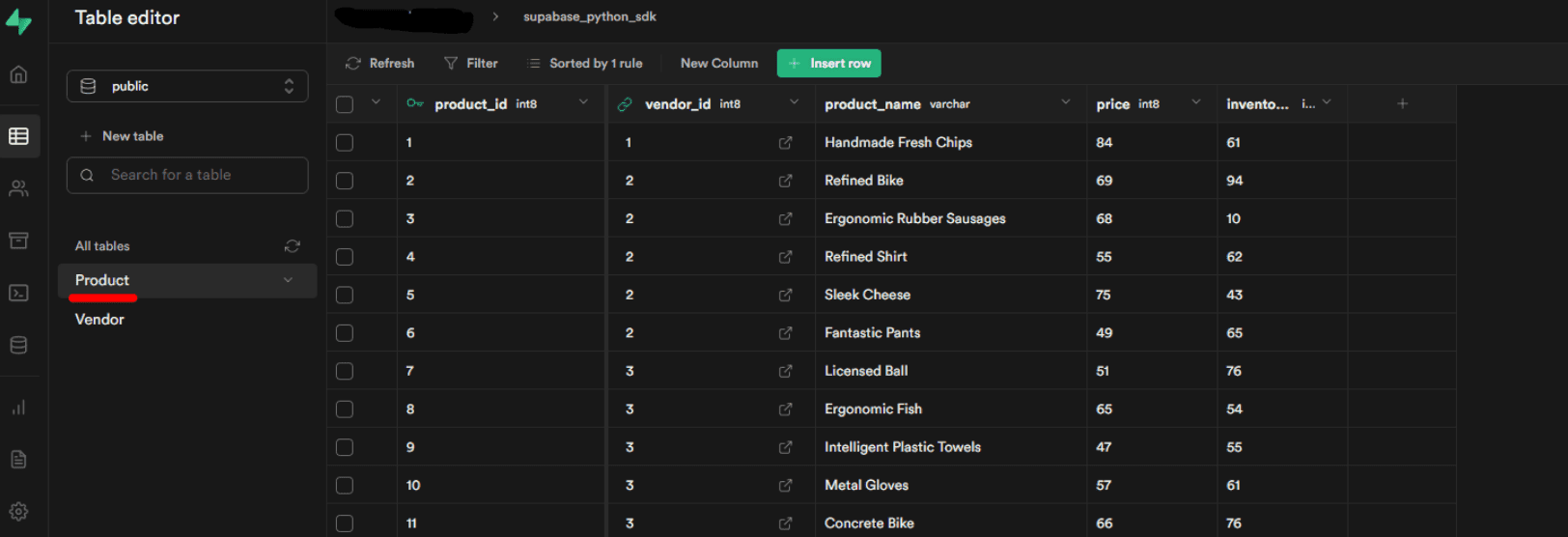 Python data loading with Supabase