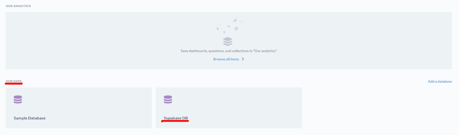 Visualizing Supabase Data using Metabase