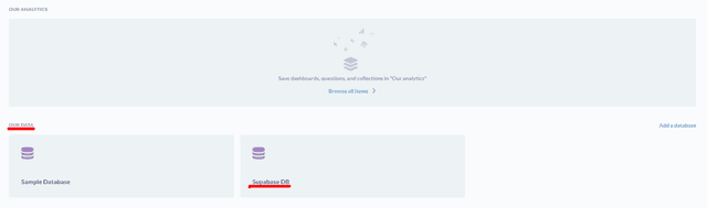 Visualizing Supabase Data using Metabase