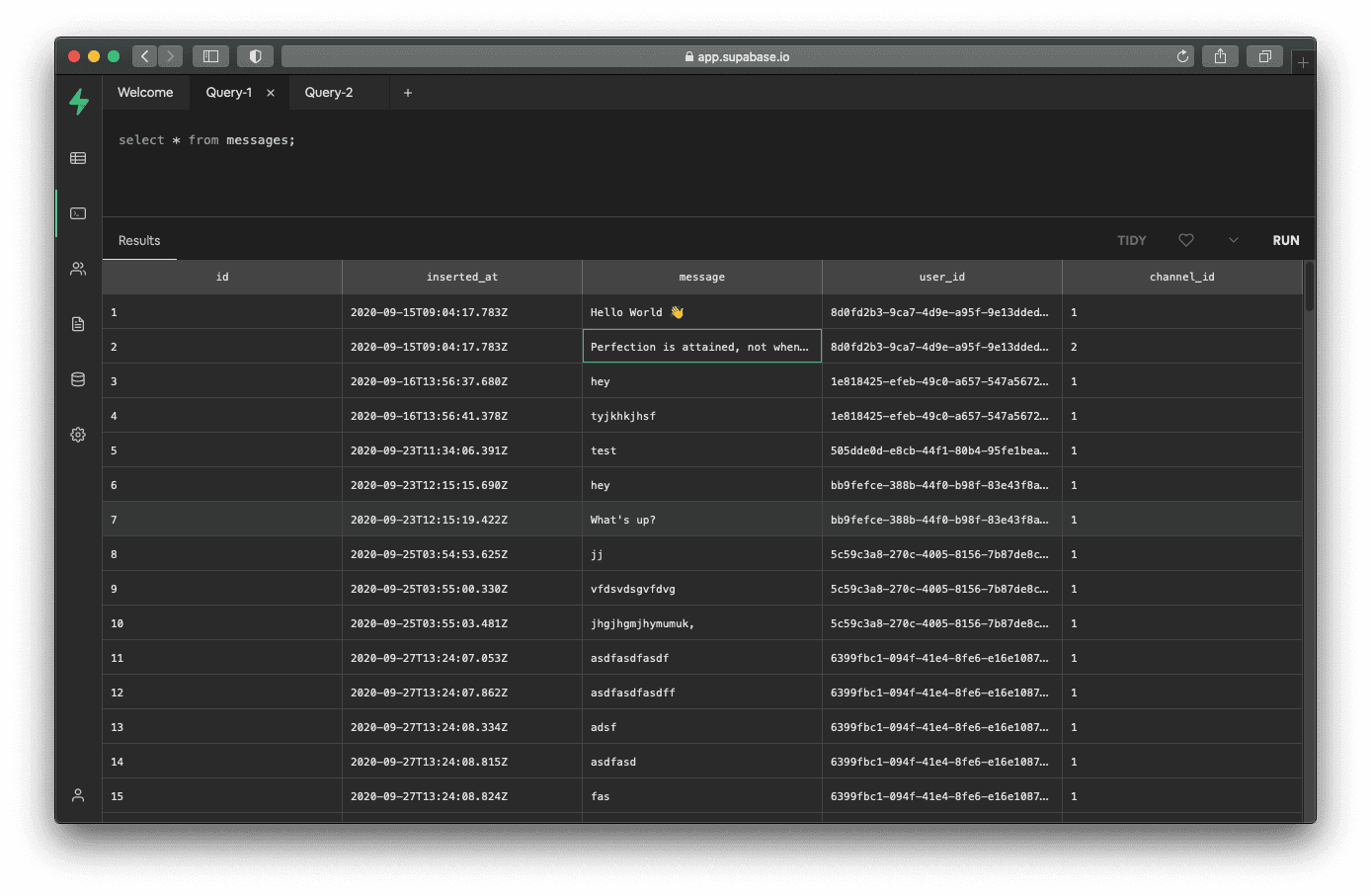 Supabase Alpha October 2020