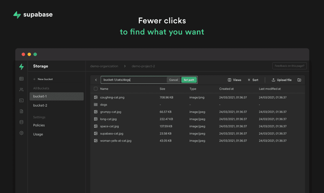 Storage is now available in Supabase