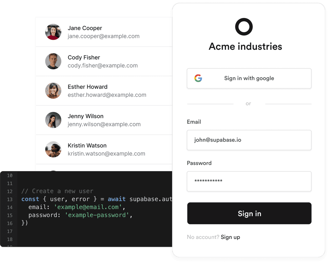 Auth | Built-in user management