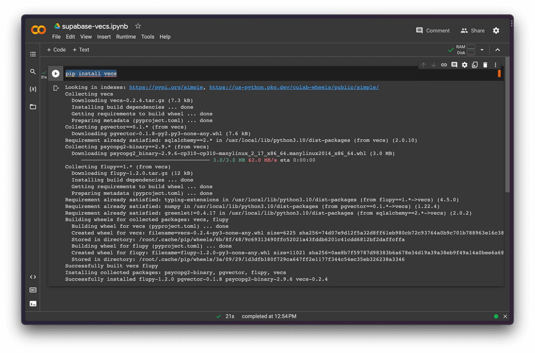 Google Colab | Supabase Docs