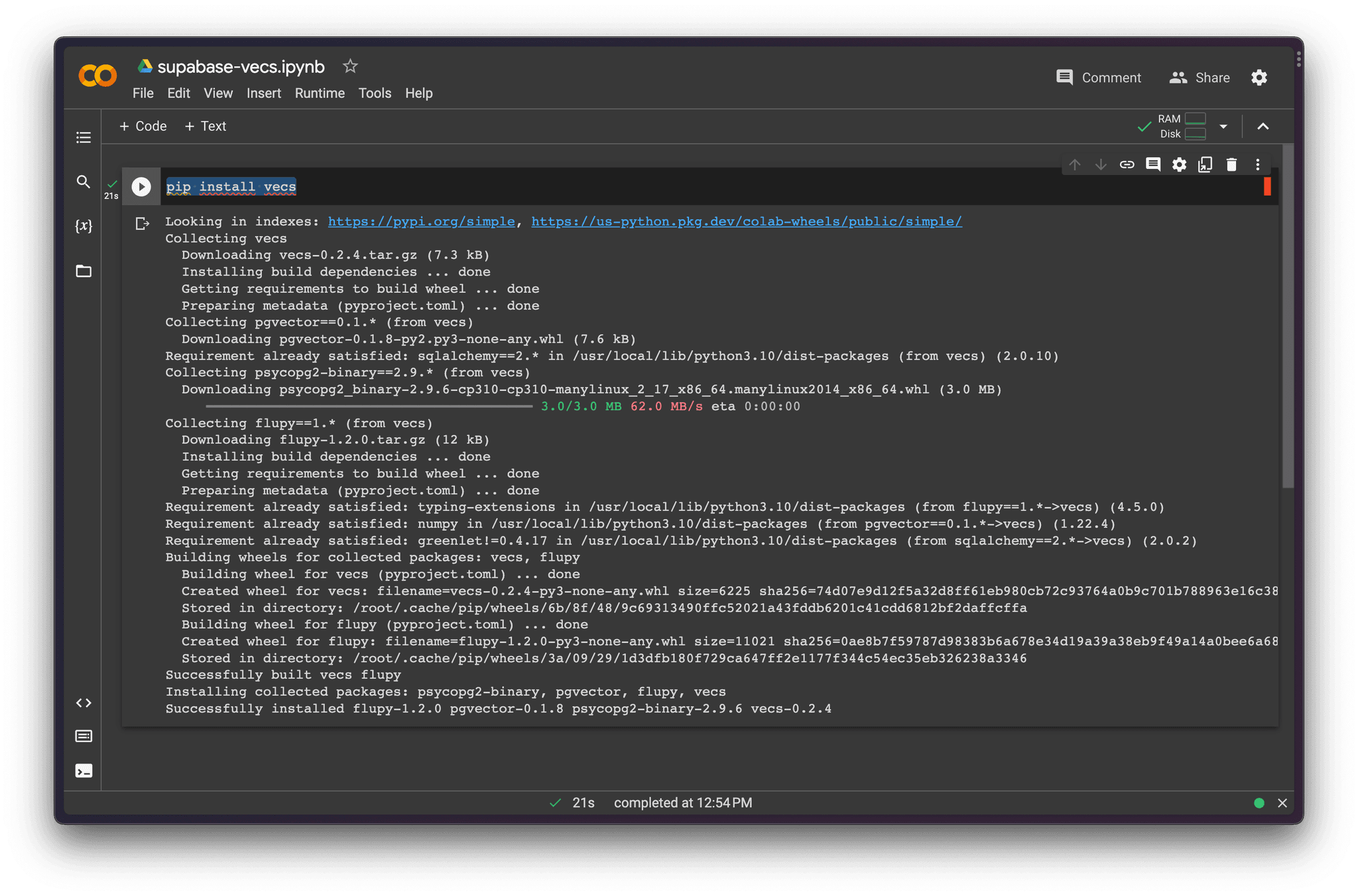 Google Colab | Supabase Docs