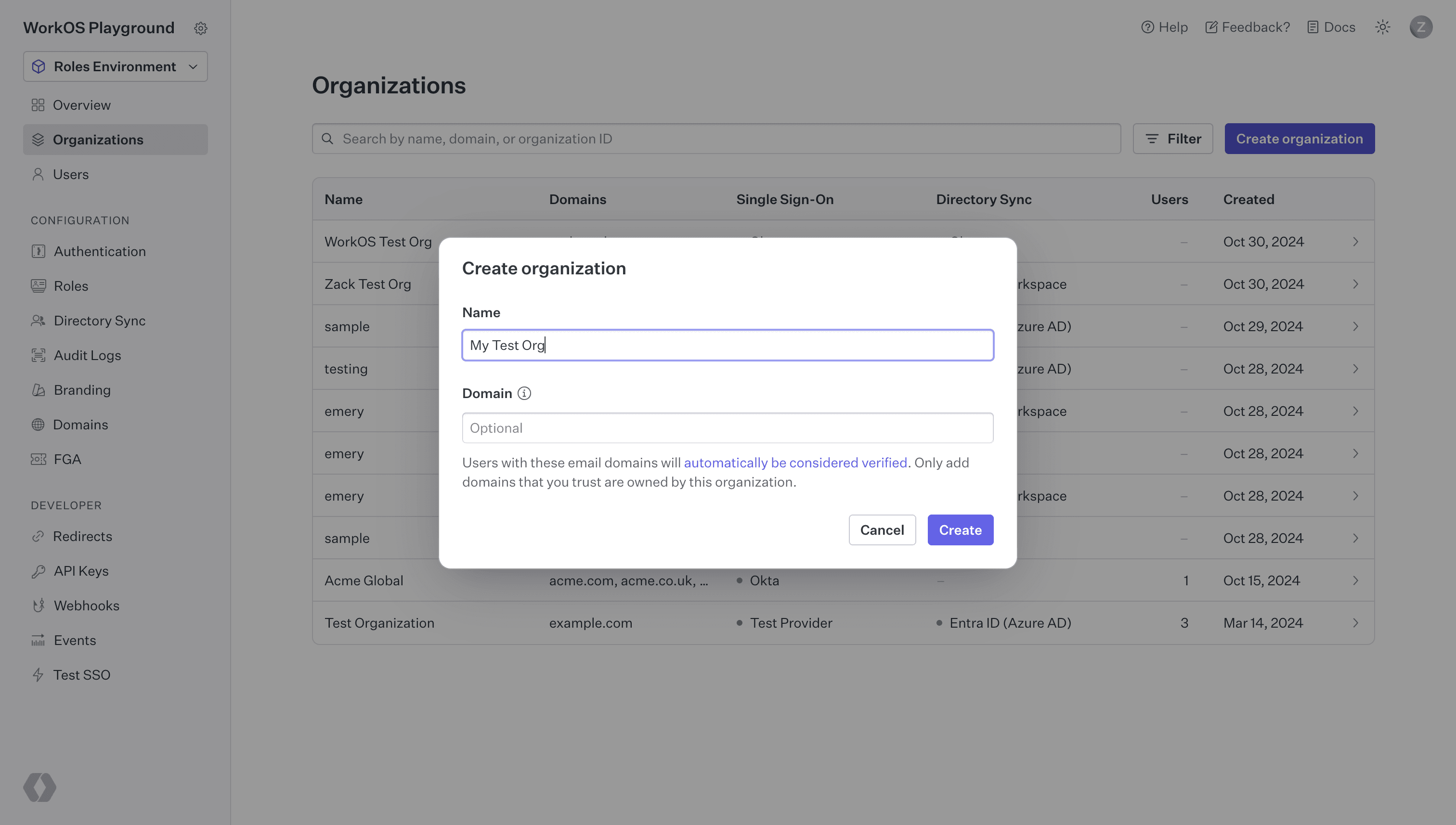 Login with WorkOS | Supabase Docs