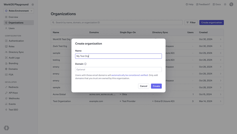 Login with WorkOS | Supabase Docs