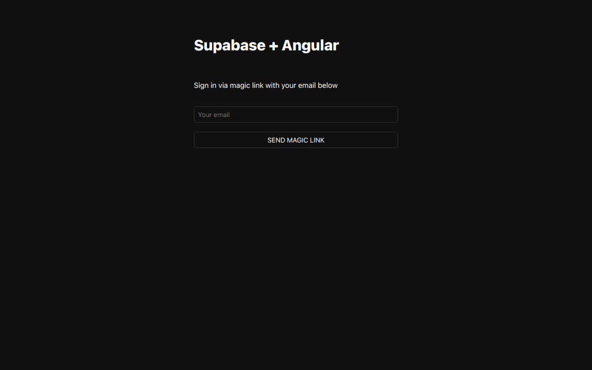 Build a User Management App with Angular | Supabase Docs