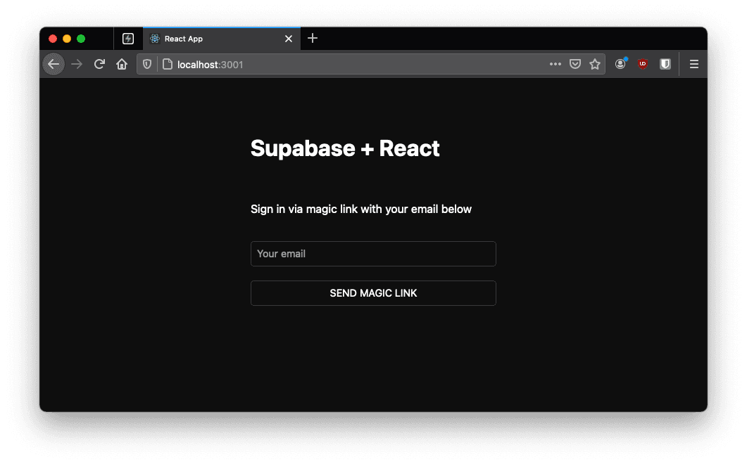 Build a User Management App with React | Supabase Docs
