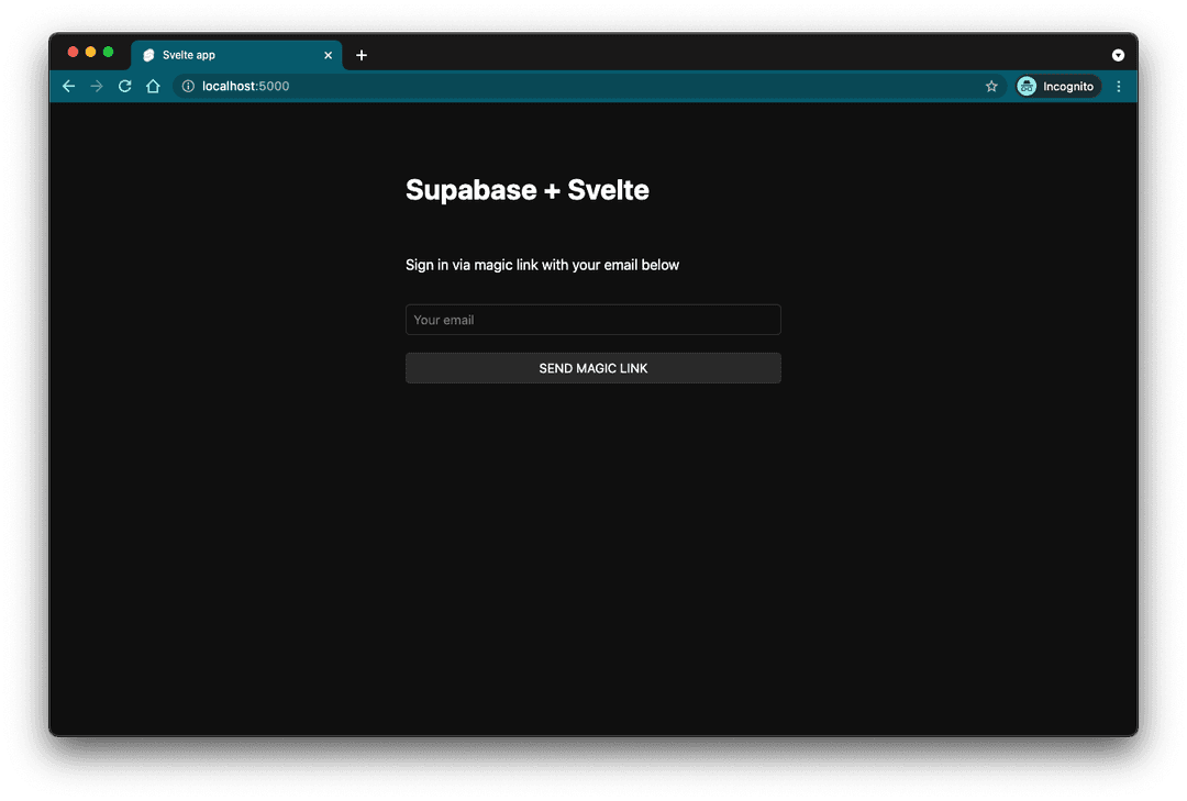 Build a User Management App with SvelteKit | Supabase Docs
