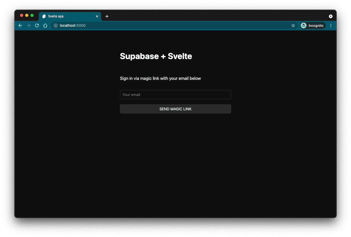 Build a User Management App with SvelteKit | Supabase Docs