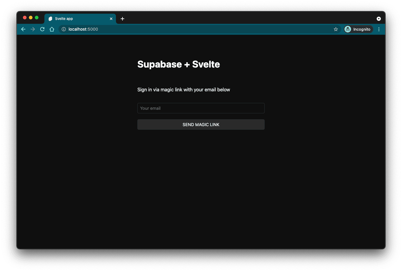 Build a User Management App with Svelte | Supabase Docs