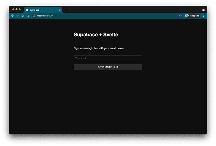 Build a User Management App with SvelteKit | Supabase Docs