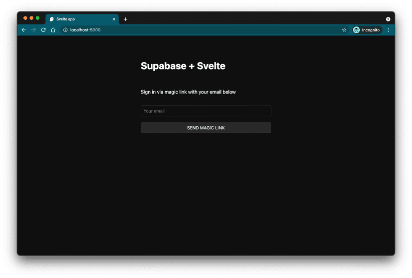 Build a User Management App with SvelteKit | Supabase Docs