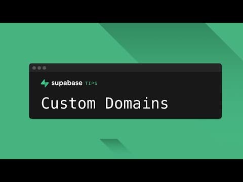 Custom Domains | Supabase Docs
