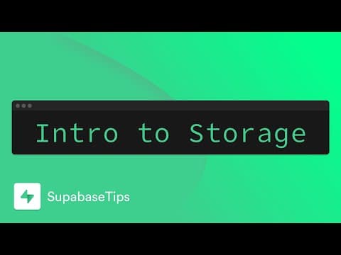 Storage Quickstart Supabase Docs