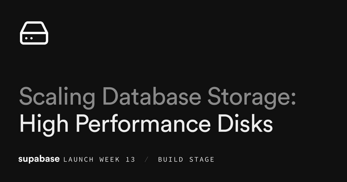 High Performance Disk