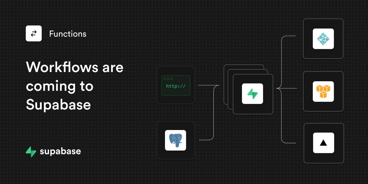 Workflows are coming to Supabase